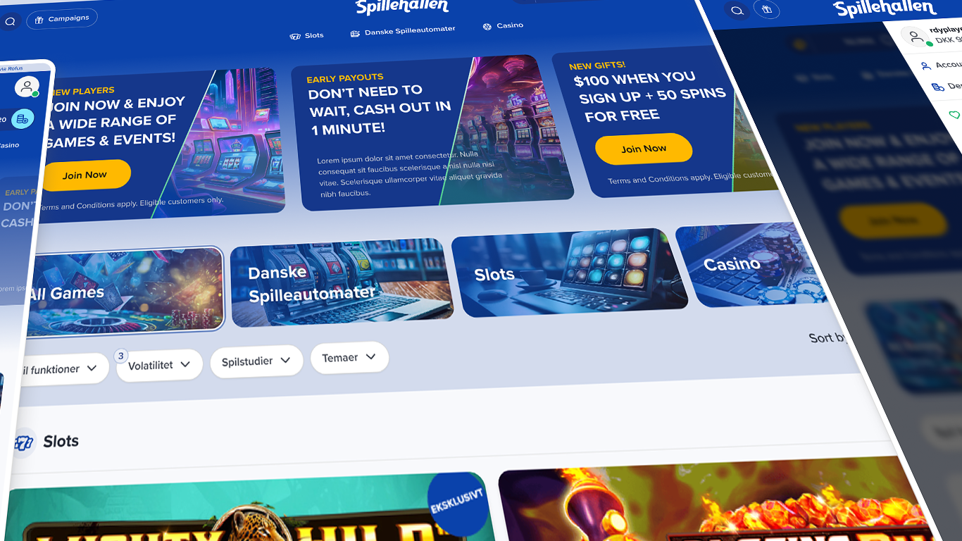 Spillehallen - optimeret brugeroplevelse - KB Software